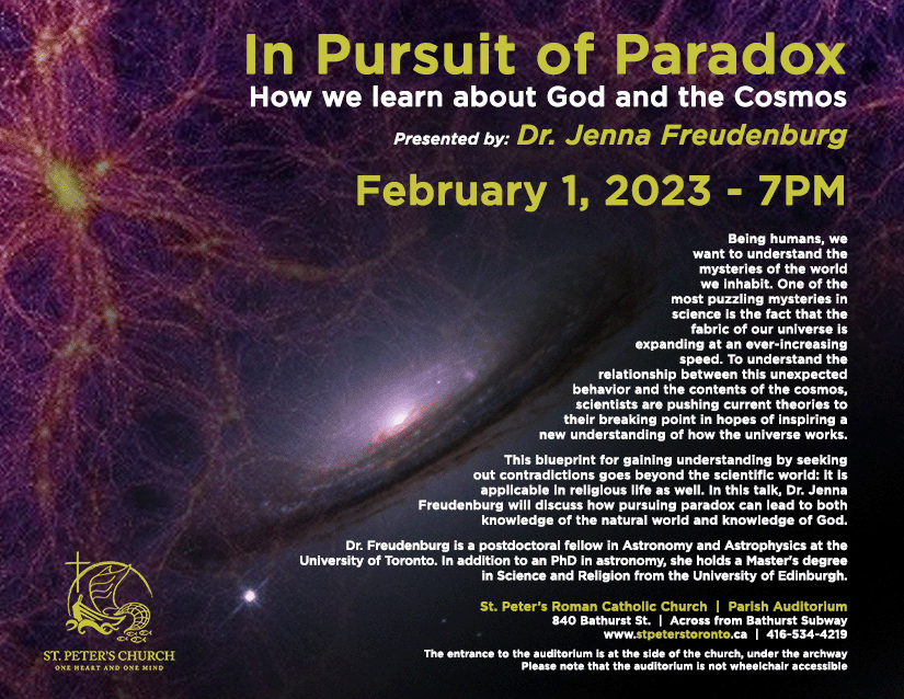 Lecture: In Pursuit of Paradox: How we learn about God and the Cosmos ...