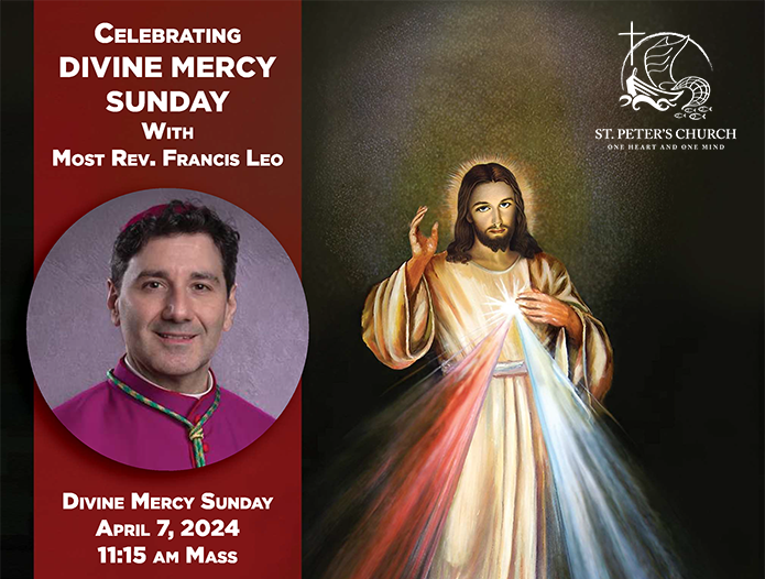 Celebrating Divine Mercy Sunday With Most Rev. Francis Leo - St. Peter ...