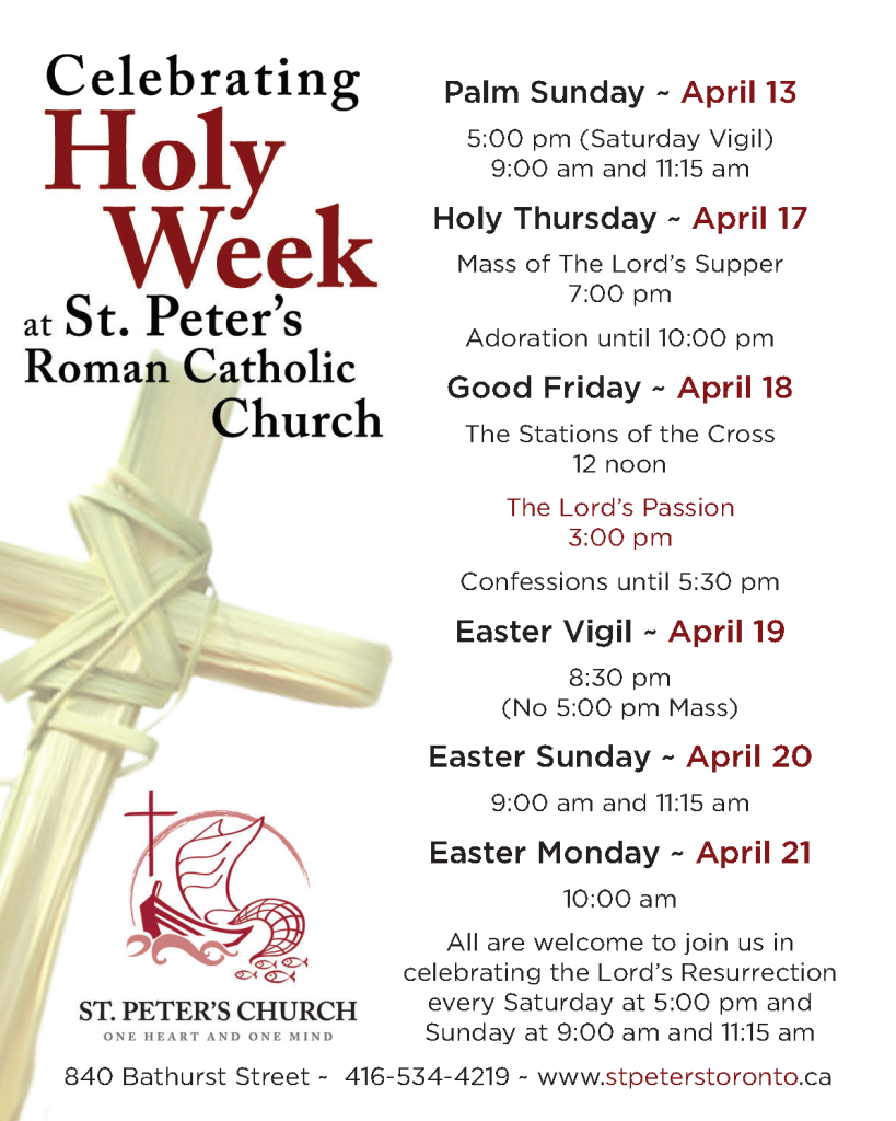 Holy Thursday - St. Peter's ChurchSt. Peter's Church